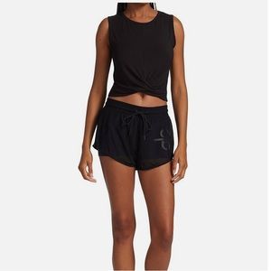 ALO Yoga | Shorts | Alo Yoga Black Ambience Mesh Overlay Shorts | Poshmark